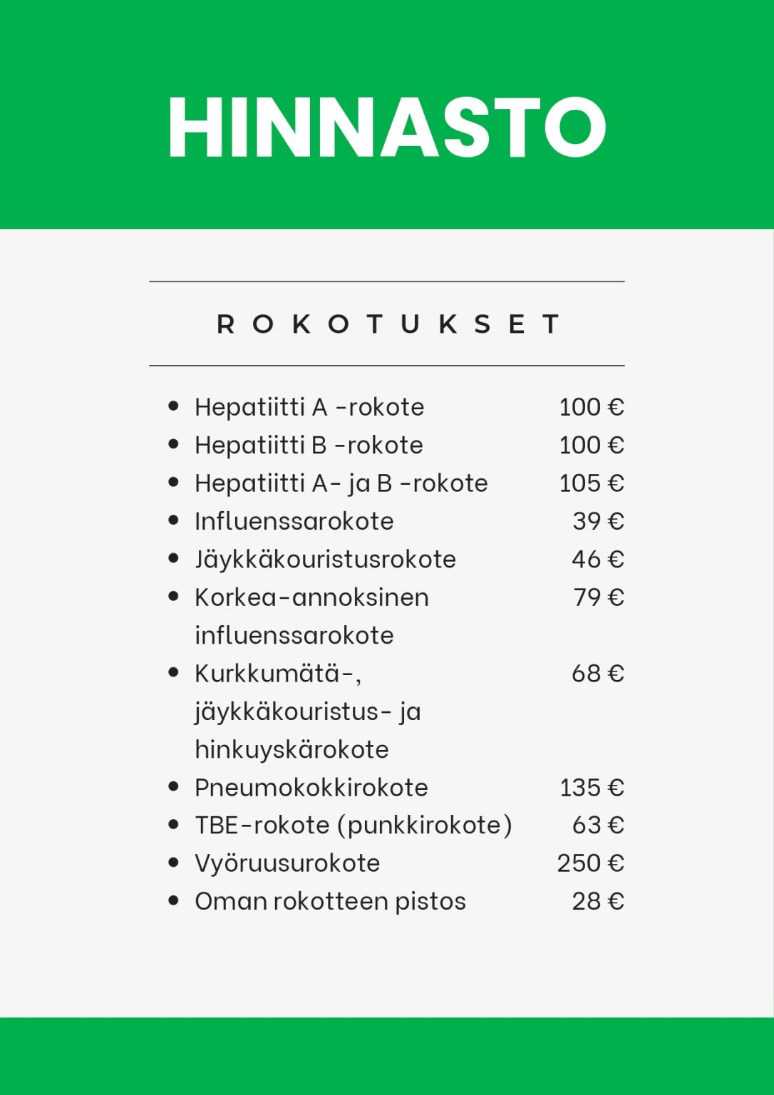 Rokotus | Espoon Keskustan Apteekki